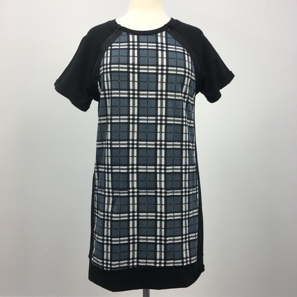 Figwood | Dresses | Nwt Figwood Geneva Black Cotton Plaid Shirt Dress ...